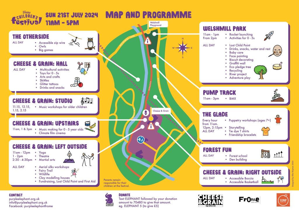Frome Children's Festival Sunday 23rd July 2023 Cheese & Grain